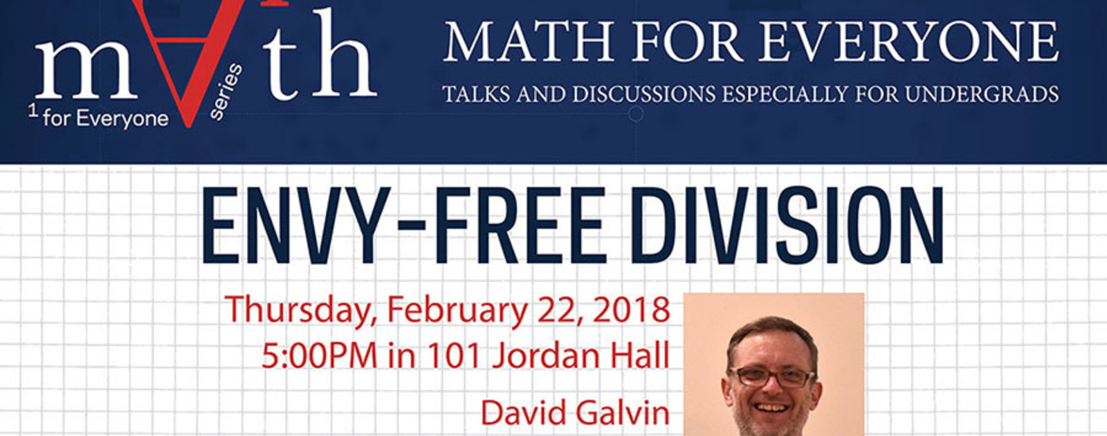 Math for Everyone Series: David Galvin - University of Notre Dame ...